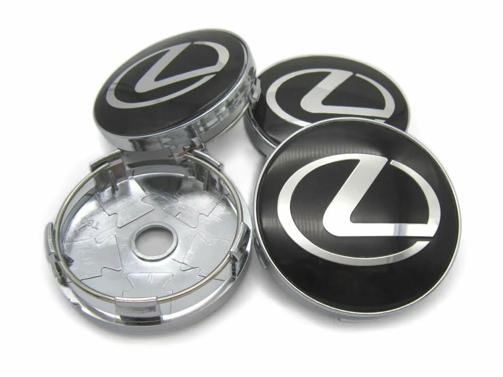 Колпачки заглушки на литые диски Лексус 60/56 мм, комплект 4 шт.