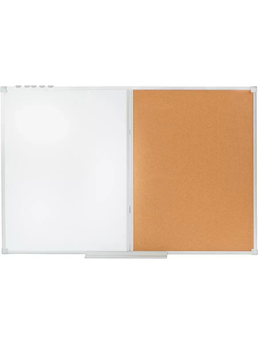 Доска пробковая на стену магнитно-маркерная 60х90 см