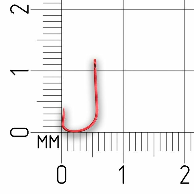 Крючки Mikado SENSUAL - SODE W/RING № 10 RED (с ушком) ( 10 шт.)