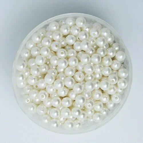 Искусственные жемчужины Beadia, круглые, пластик, 4-20 мм Ivory 6mm 500Pcs