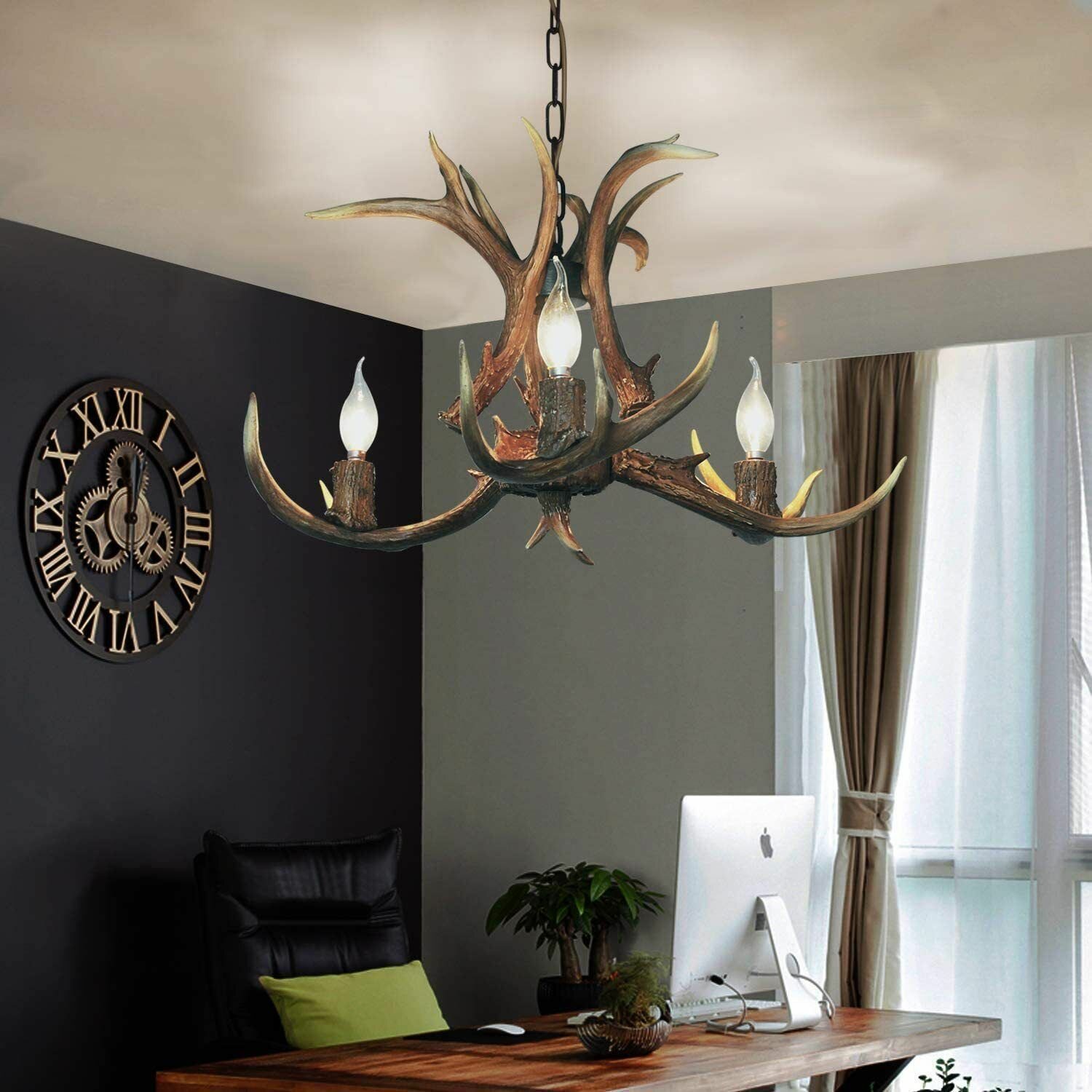Подвесная люстра DPL016 с оленьими рогами Подвесные светильники для дома