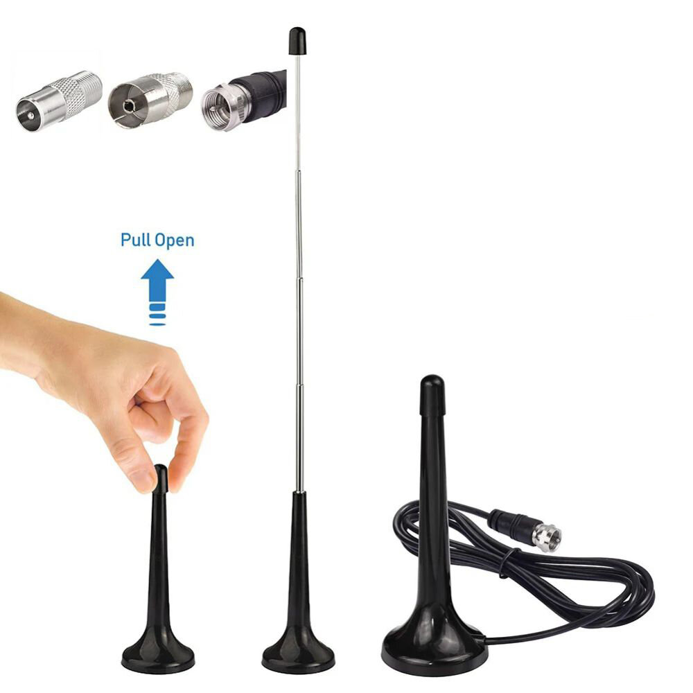 Телескопические антенны FM с высоким коэффициентом усиления, 75 Ом, комнатные антенны FM-радио, сменная антенна DAB-радио для домашнего стереоресивера