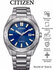 Наручные часы CITIZEN Eco-Drive, синий, серебряный