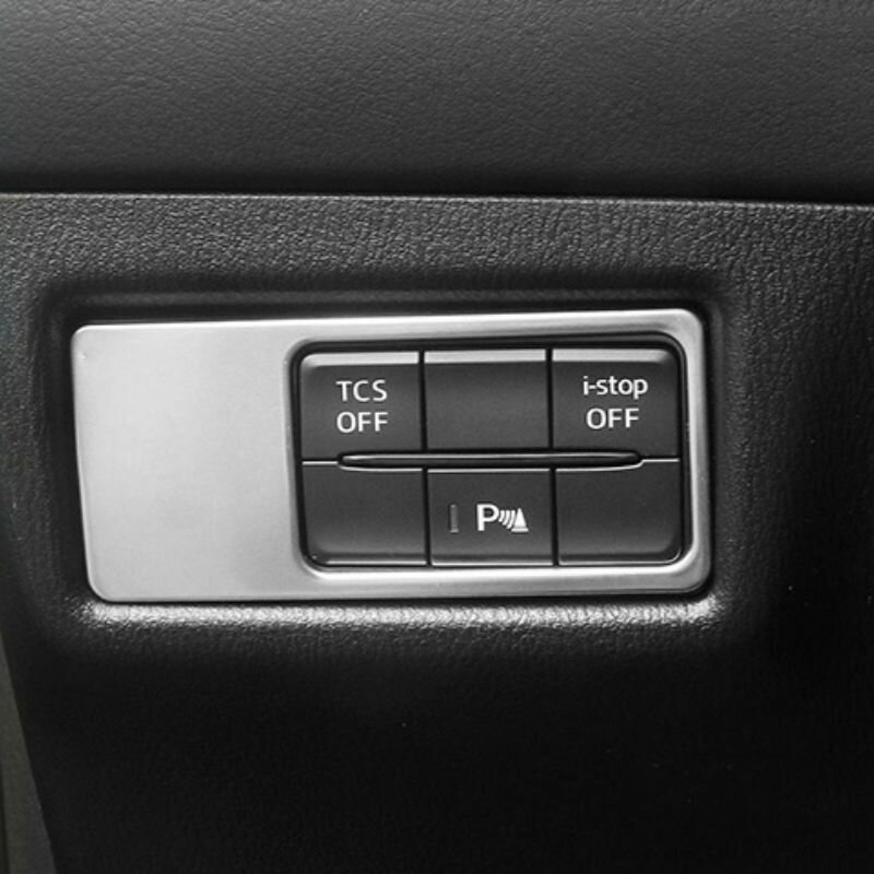 Обшивка салона автомобиля, Детали салона, переключатель фар, для Mazda CX-5 CX5 KF, 2017-2024, к-т 1 шт(серебристый)