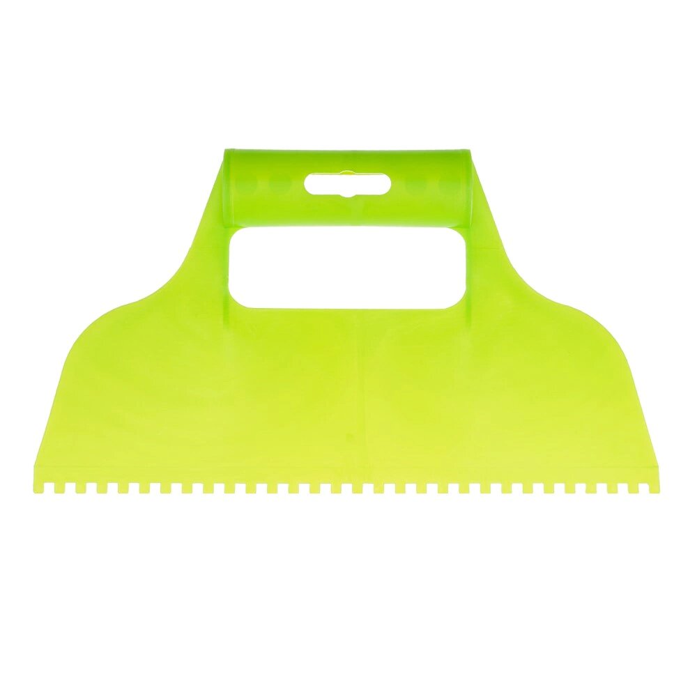 Зубчатый шпатель Сибртех, для мозаики, зуб 4х4 мм, пластиковый, зеленый