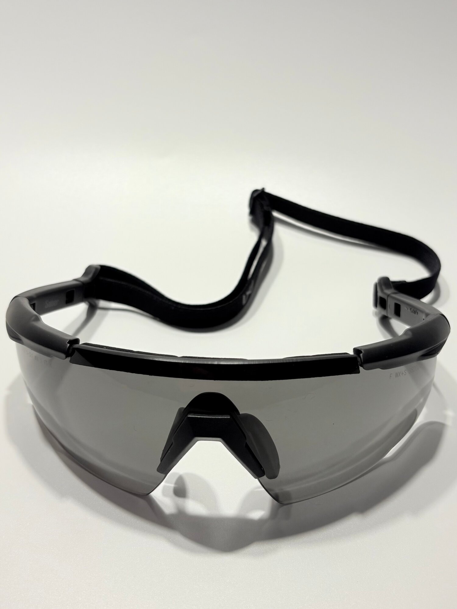 Wiley X Saber Advanced 306E ремешок для стрелковых очков, черно-серый, ТПР, 10 г