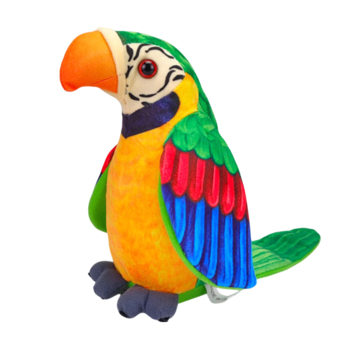 Милая электрическая говорящая плюшевая игрушка-попугай, говорящая пластинка, повторяющая взмахи крыльев, электронная птица, мягкая игрушка для мальчиков и девочек, подарок для детей, зеленый