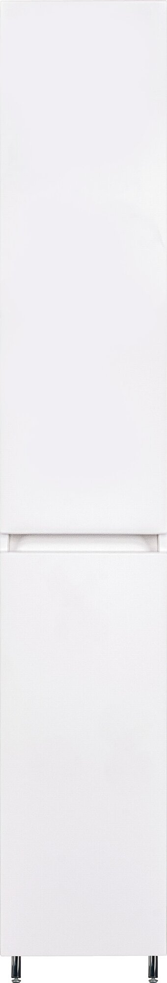 Шкаф-пенал Style Line Даллас 30 Люкс Plus белый, с бельевой корзиной