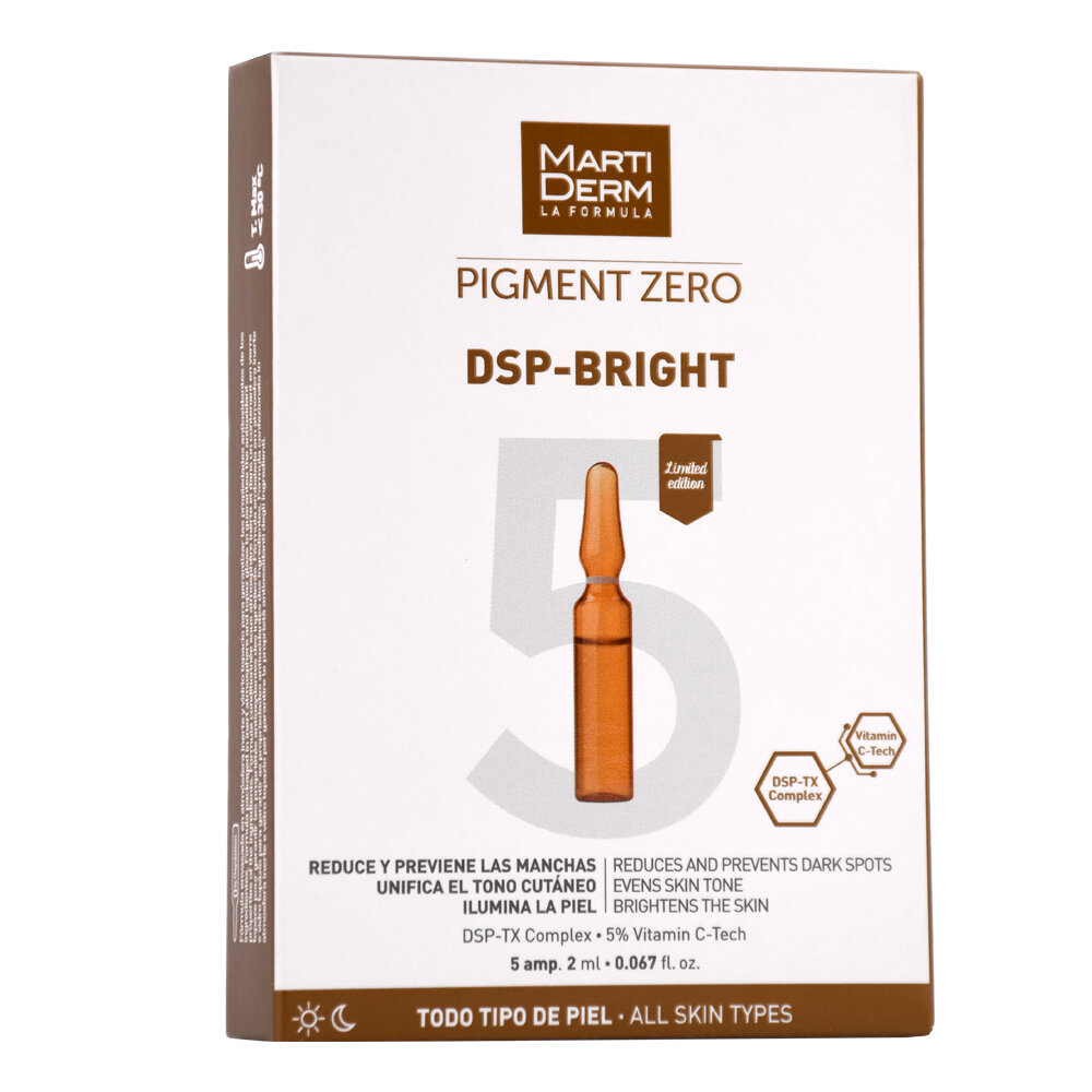 Martiderm pigment zero ампулы dsp-брайт против пигментных пятен 2 мл 5 шт.