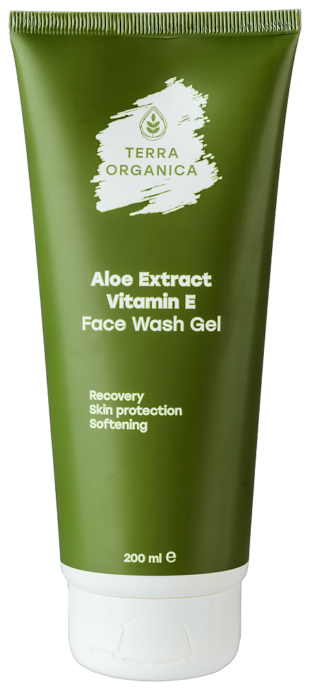 Terra organica гель для умывания лица с экстрактом алоэ и витамином е 200 мл