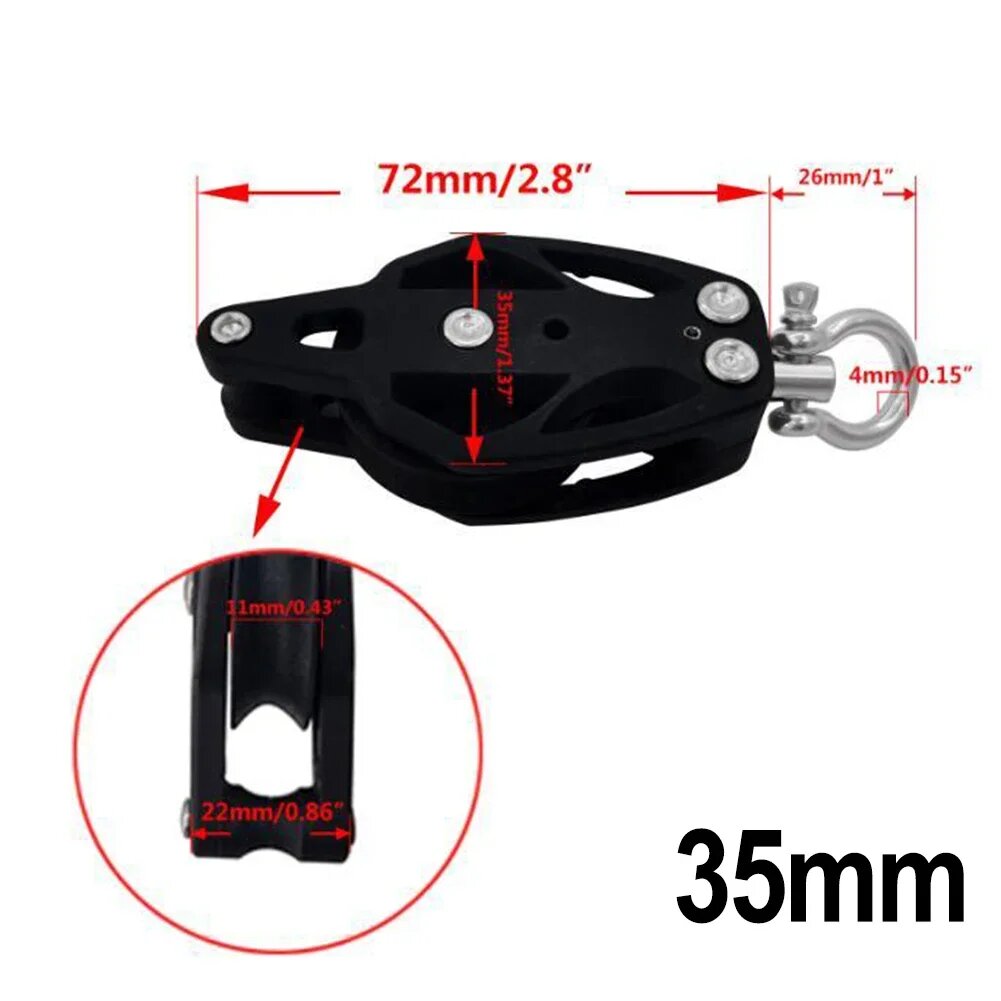 NIGHTKIST Парусный блок 35 мм поворотный