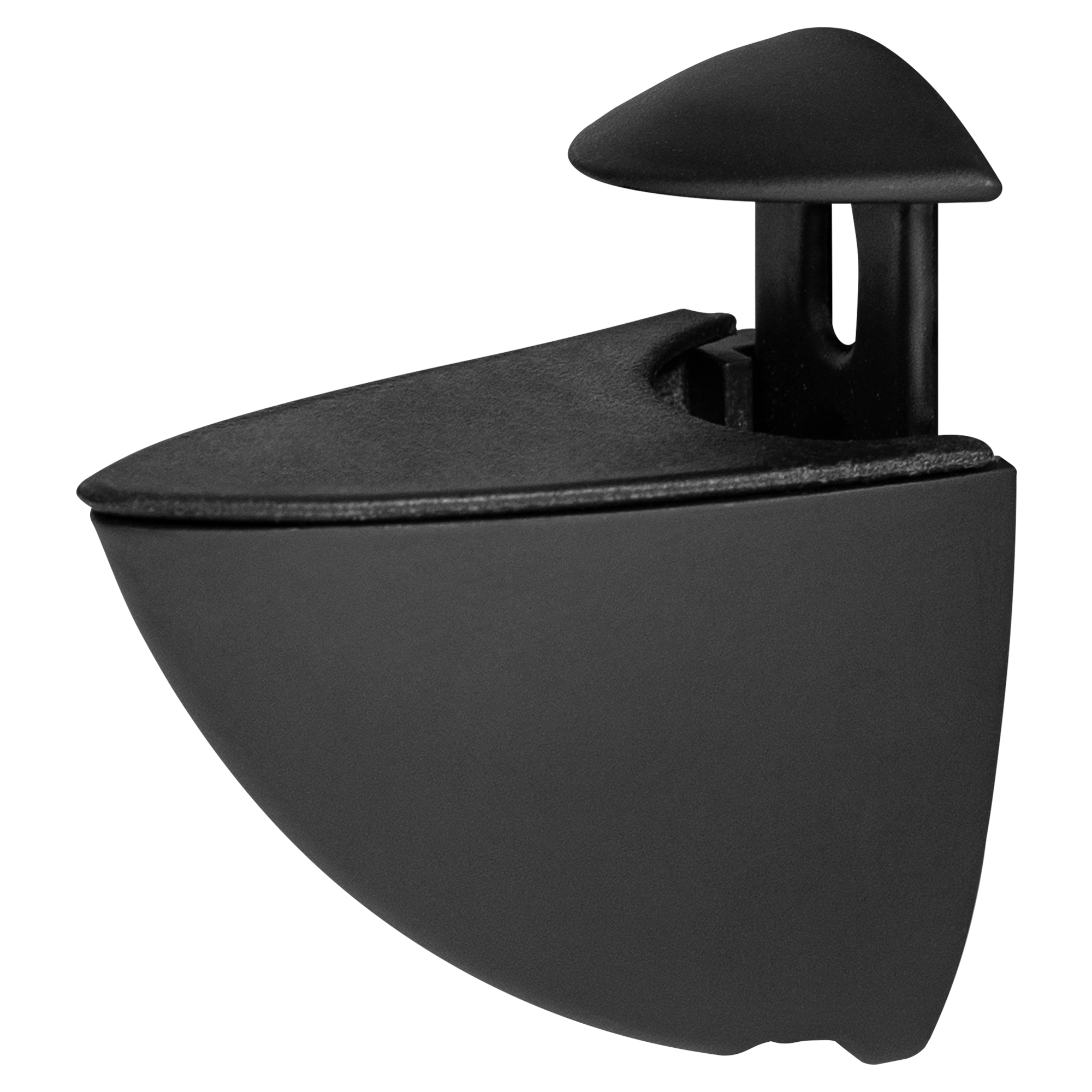 Полкодержатель Пеликан 40x22x40 мм ЦАМ цвет черный