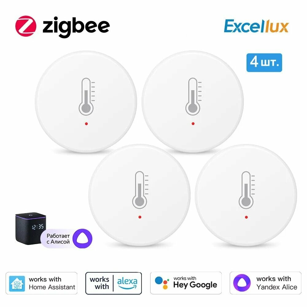 Умный датчик температуры и влажности ZigBee, комнатный гигрометр, термометр