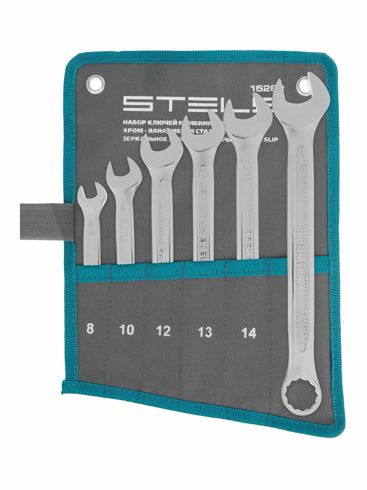 Набор ключей комбинированных, 6 шт, 8-17 мм, антислип// Stels 15282