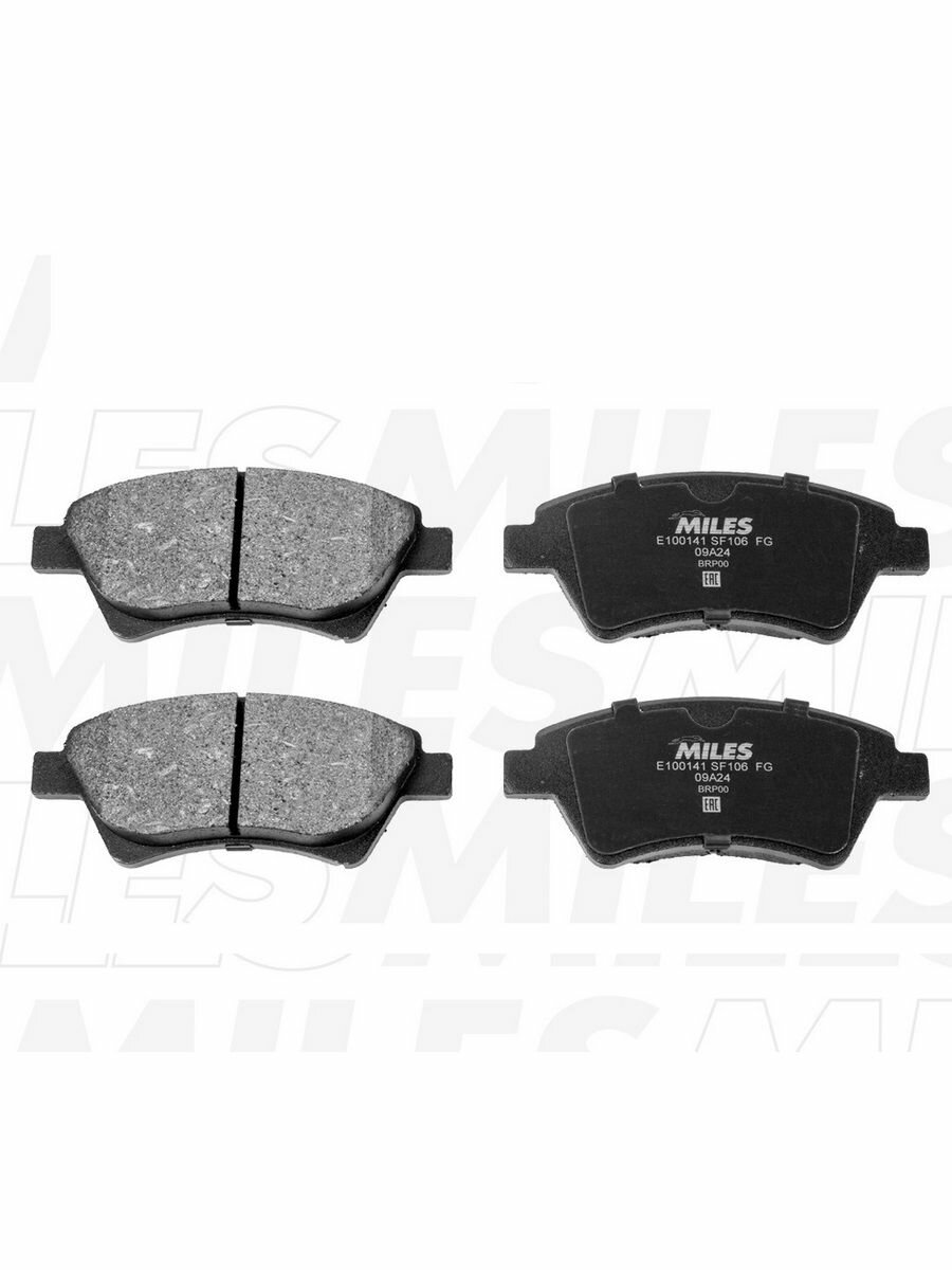 Колодки тормозные дисковые передние для а/м Renault Megane, Scenic / Рено Меган, Рено Скеник, Miles E100141
