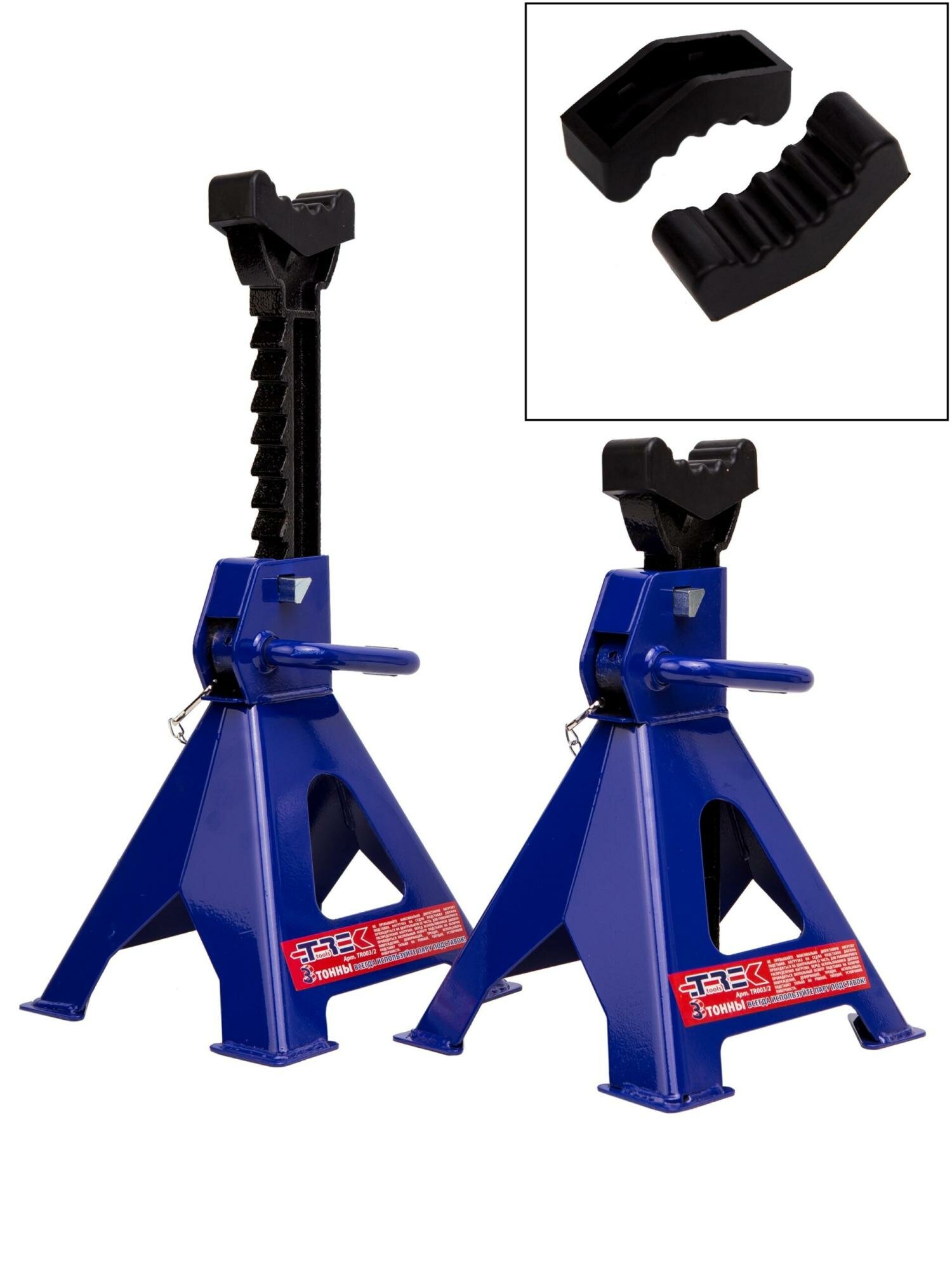 Подставка под машину Trek 3т, с гребенкой (к-т 2 шт) TR003/2 + 2 резин. накладки