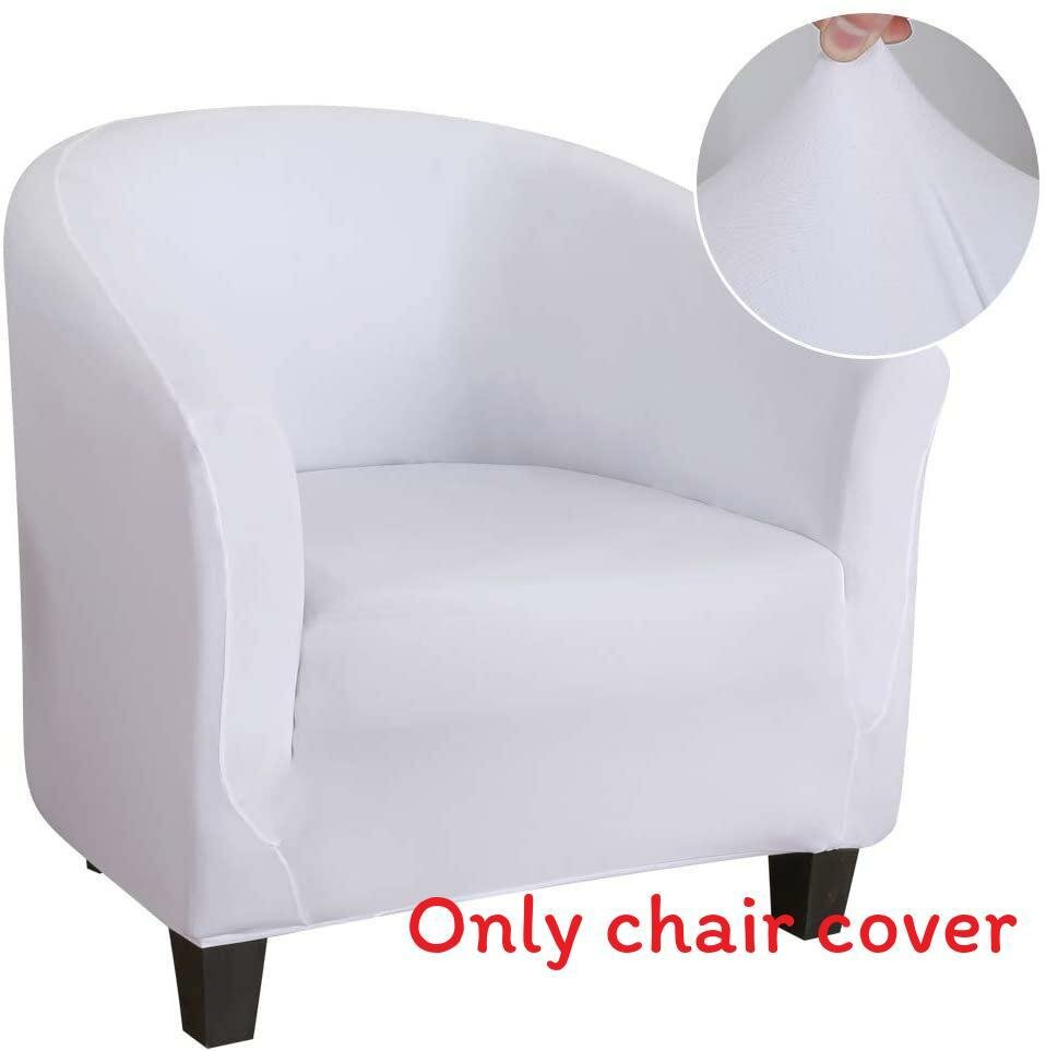 Чехол для дивана однотонный эластичный легкая установка белый