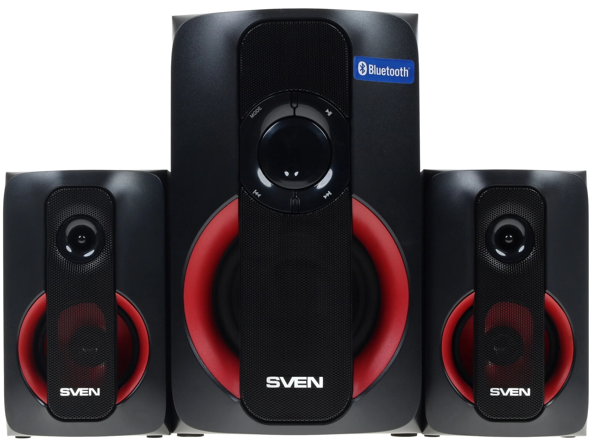 Колонки Sven MS-304, черный/красный, 2.1, звуковая мощность 40 Вт