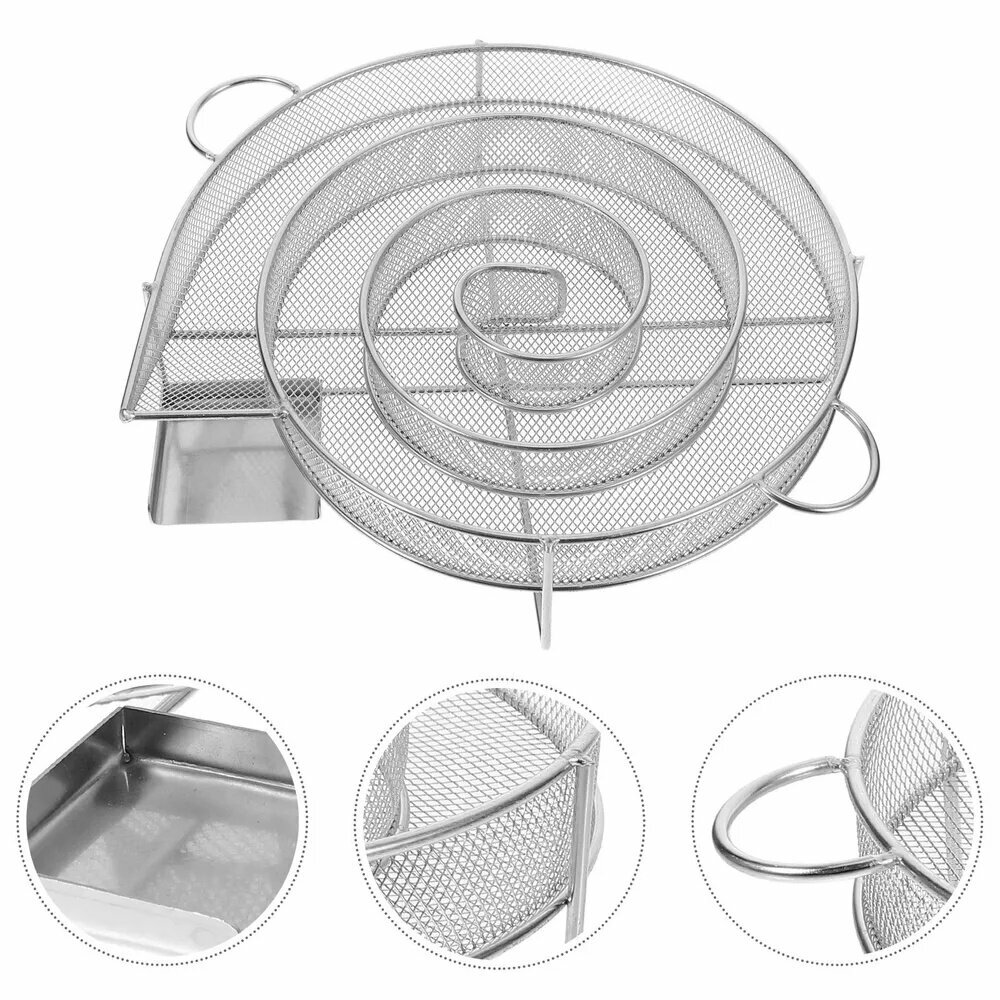 Дымогенератор Для Кемпинга, Стальной Поддон, Серебристый, 20.80X18.00X4.80См, Нержавеющая Сталь, 1 Упаковка, Многофункциональный