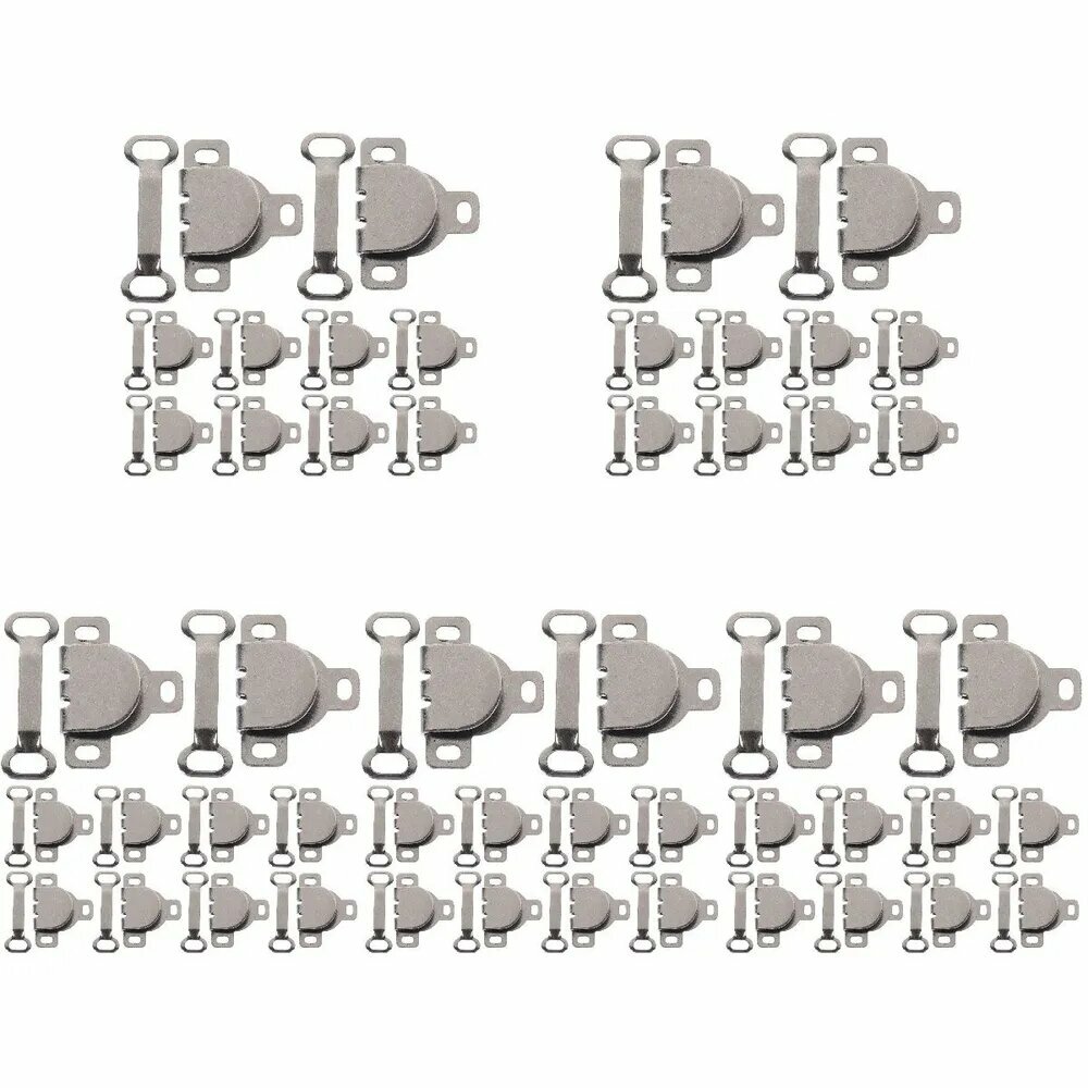 Набор металлических черных крючков и петель для шитья, 50 комплектов для декора одежды