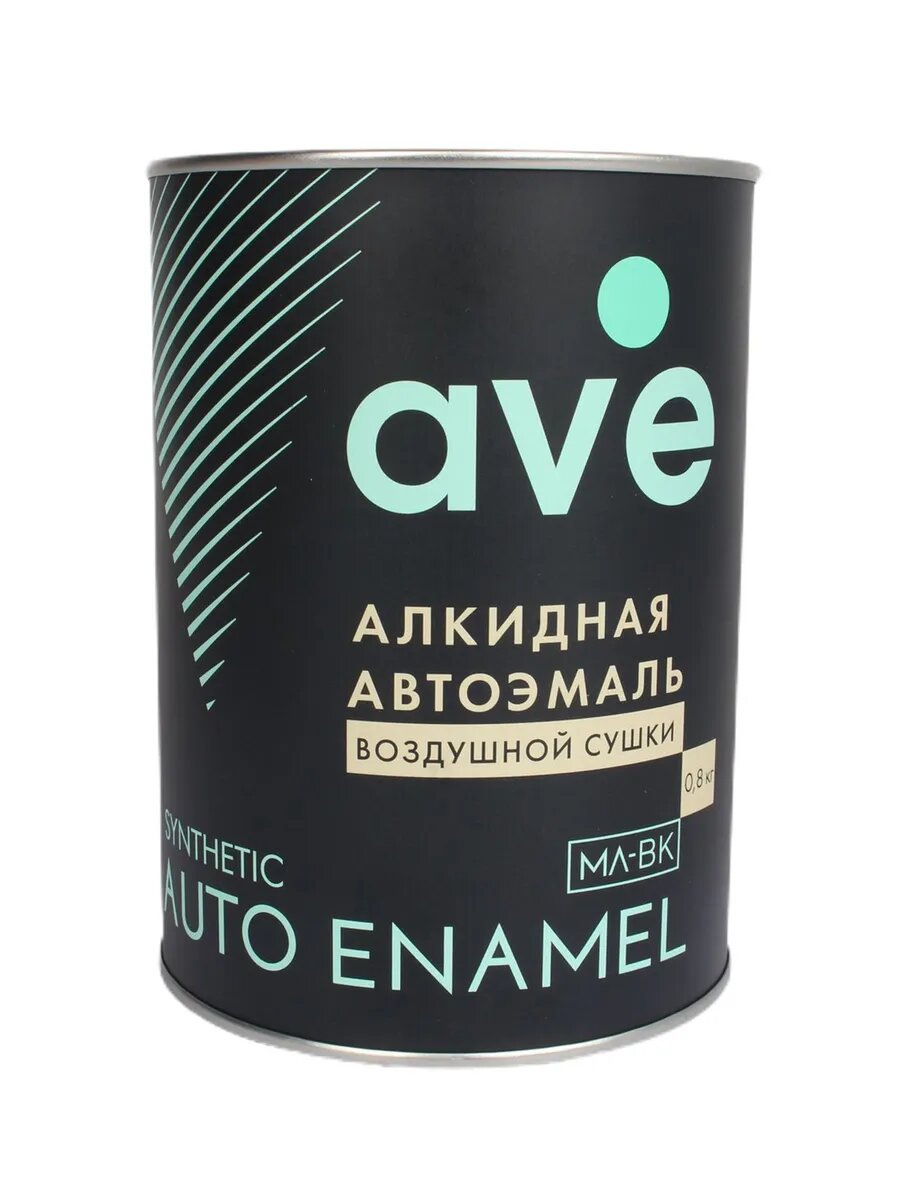 Автоэмаль МЛ ВК черная матовая 0.8кг