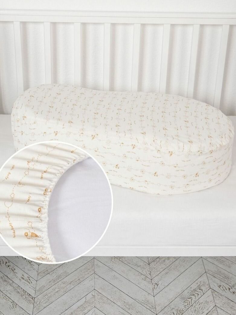 Простынь на кокон для новорожденных. Чехол на резинке 70х40х20 см