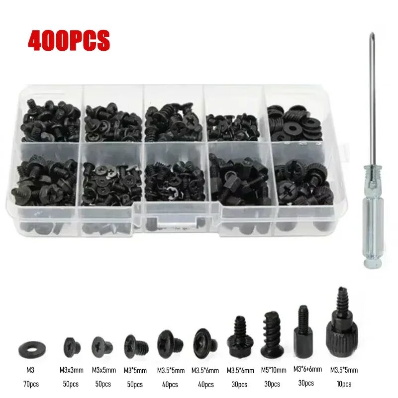 Набор винтов для ПК из нержавеющей стали 228 шт. 400pcs