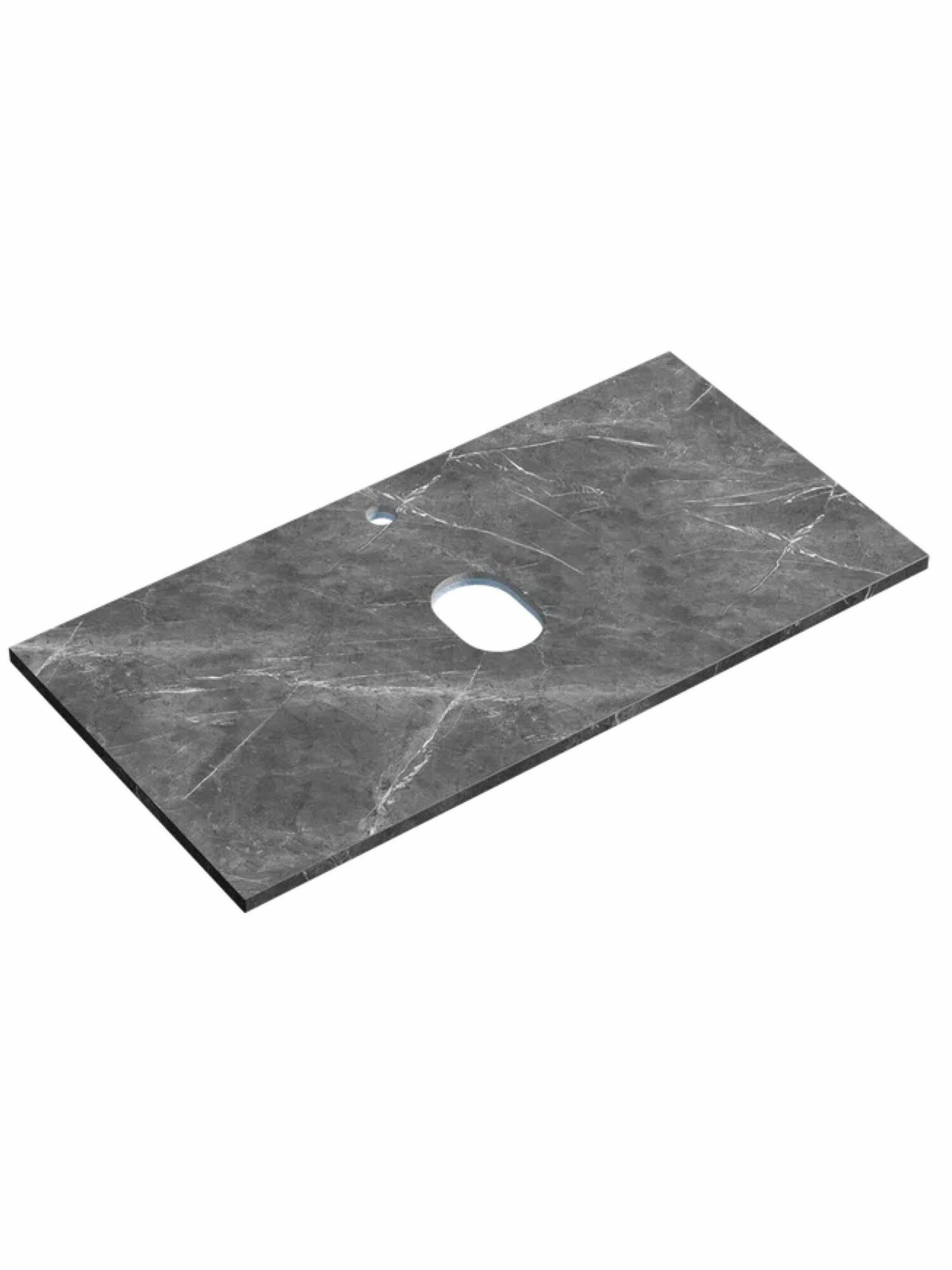 Столешница для ванной комнаты Sancos 900х460 с отверстием под смеситель, black sky, TT90A1X