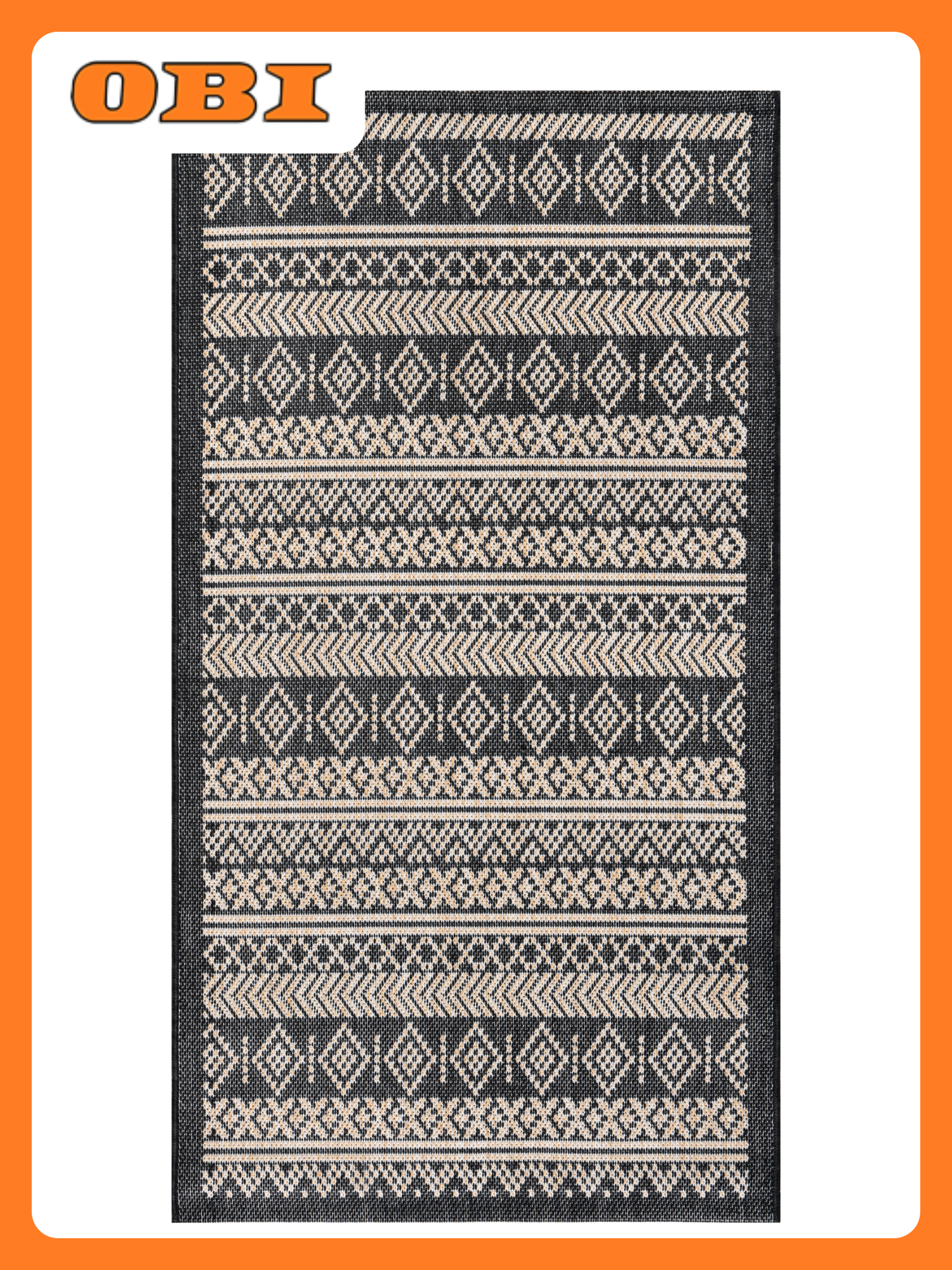 Ковер Paros 0.48x0.8 дизайн A947A черный