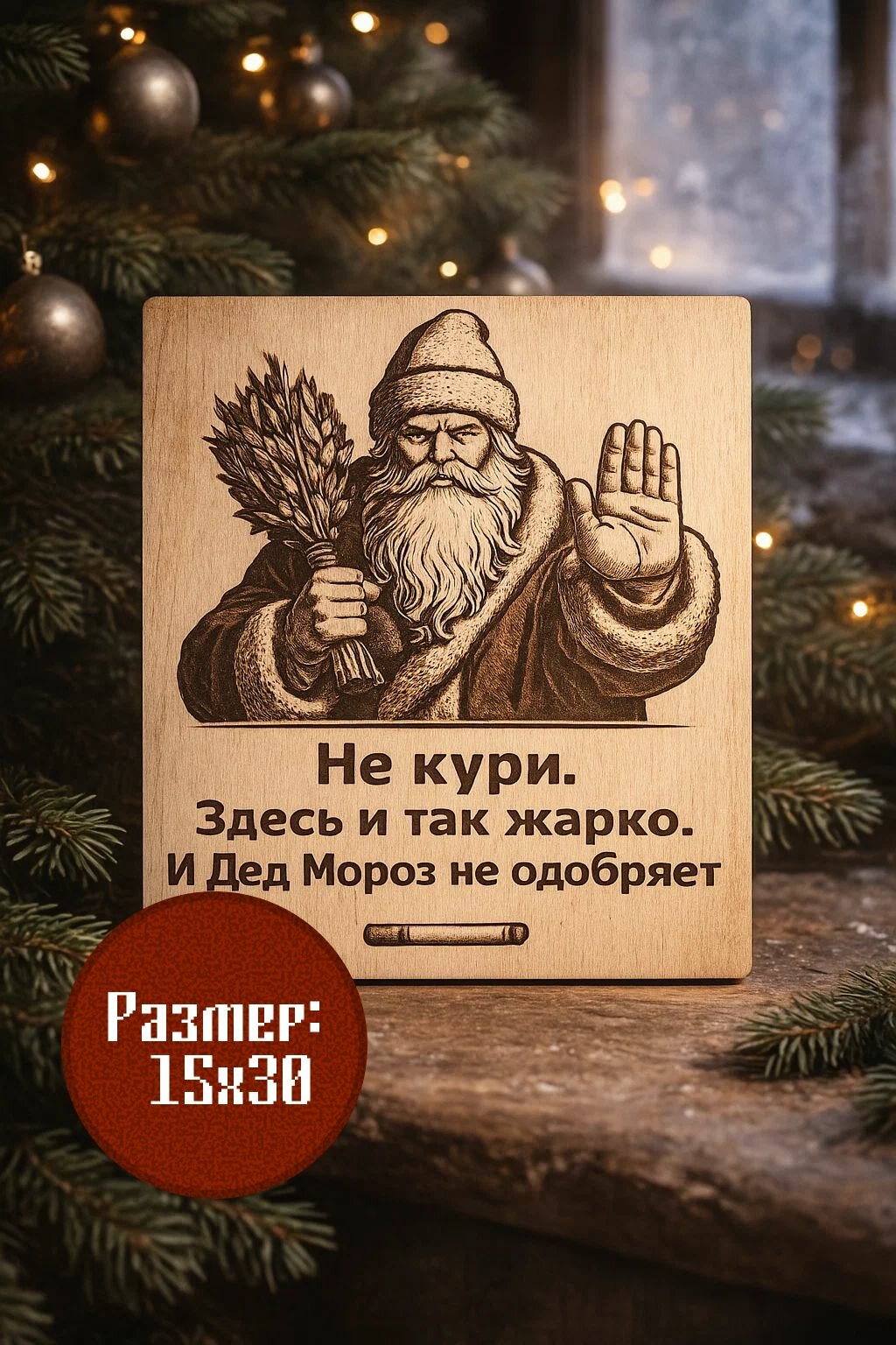 Табличка для бани из дерева, прикольный подарок