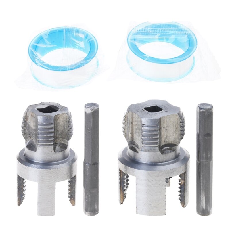 Электрическая Дрель Совместимый Резьбонарезчик Для труб из ПВХ Инструмент для Изготовления Резьбы из ПВХ для Электрической Дрели, Резьбонарезчик для Пластиковых Труб 1/2"3/4"