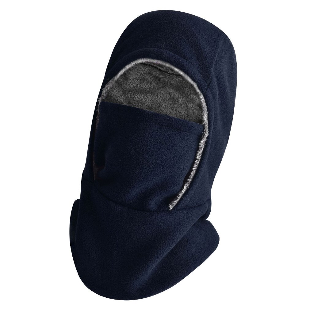 Простая Зимняя Теплая Шапка Для Лица С Капюшоном, Непромокаемый Пуловер С Толстой Флисовой Подкладкой, Шляпа для Активного Отдыха Взрослых Унисекс