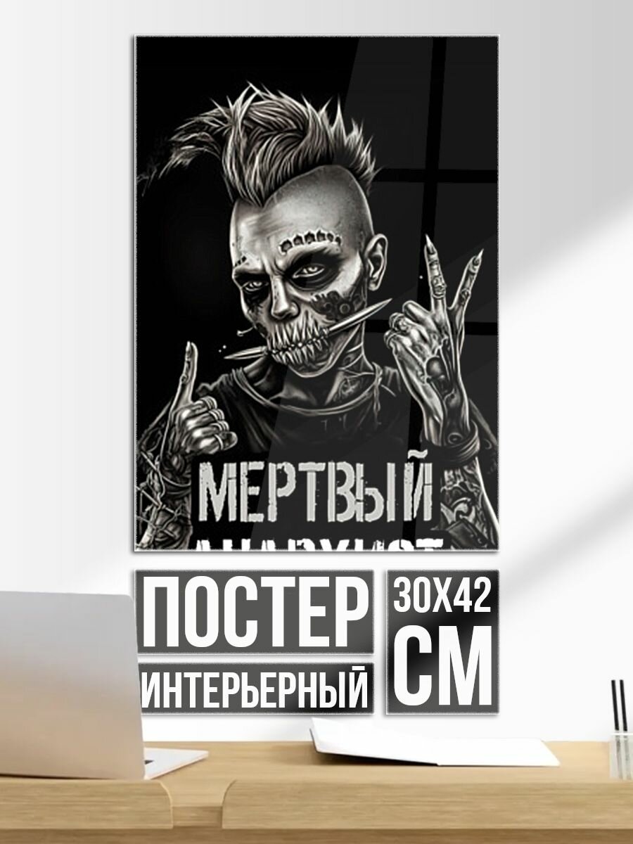 Постер на стену Мертвый анархист панк
