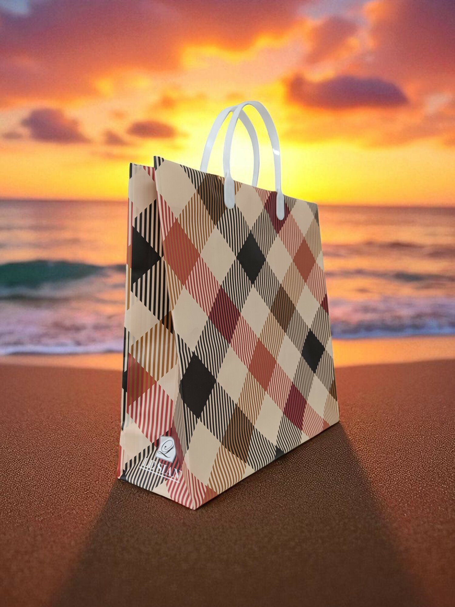 Пакет подарочный Lesian, пластик, 30х30х10см, в ассортименте, 1 шт