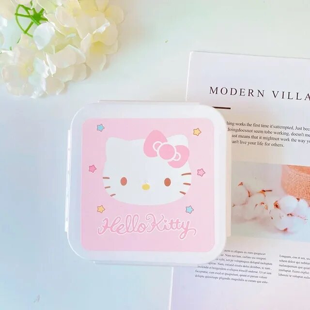 Контейнеры для хранения фруктов из мультсериала Sanrio, милые аниме-персонажи, такие как Чороми, Май Мелоди, Коричный Пёс и Хелло Китти, школьные ланч-боксы и подарки для девочек.