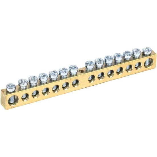 Шина нулевая (кросс-модуль) Iek YNN20-14-100 (8х12мм 14/1)