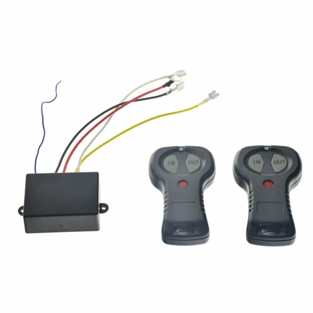 Беспроводной Пульт Дистанционного Управления Лебедкой 12V Receiver Box Kit Twin Handset 100ft для Грузовика