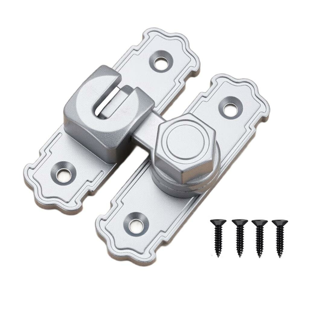 Тяжелый поворотный замок для раздвижной двери 90/180 градусов, Серебро