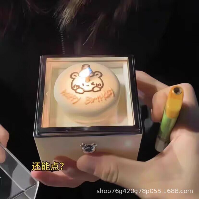 Горячая распродажа Коробка с вращающимся кольцом "Маленький медвежонок" сюрприз, подарок на день рождения для парня, подарок девушке, лучшему другу, признание, ювелирная коробка на День святого Валентина