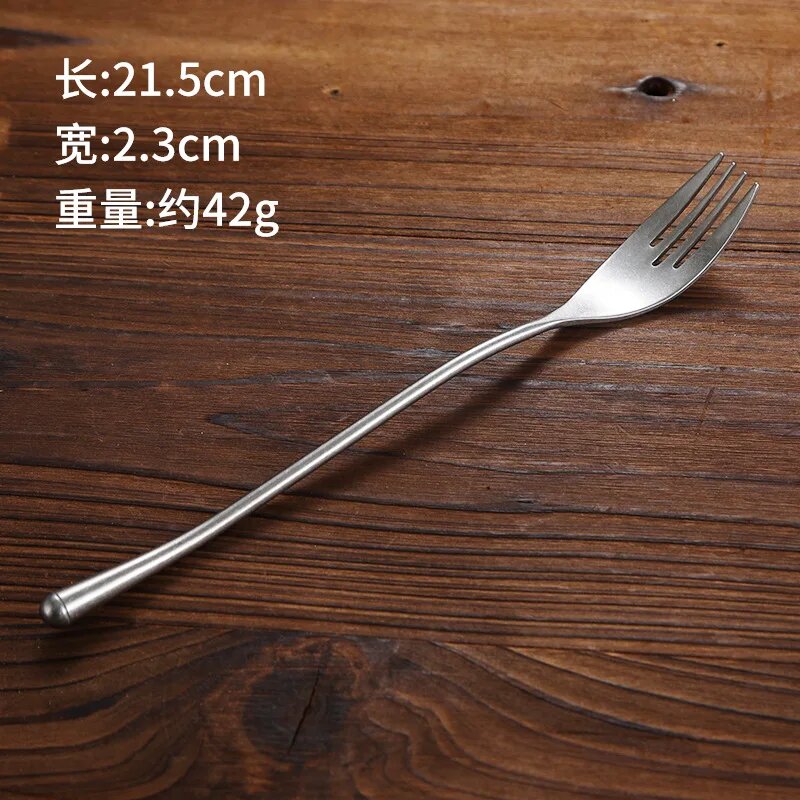 Винтажный набор столовых приборов из нержавеющей стали, нож, вилка, ложка с длинной ручкой, посуда, десерт, кофе, чайная ложка, вилка для фруктов, наборы столовой посуды