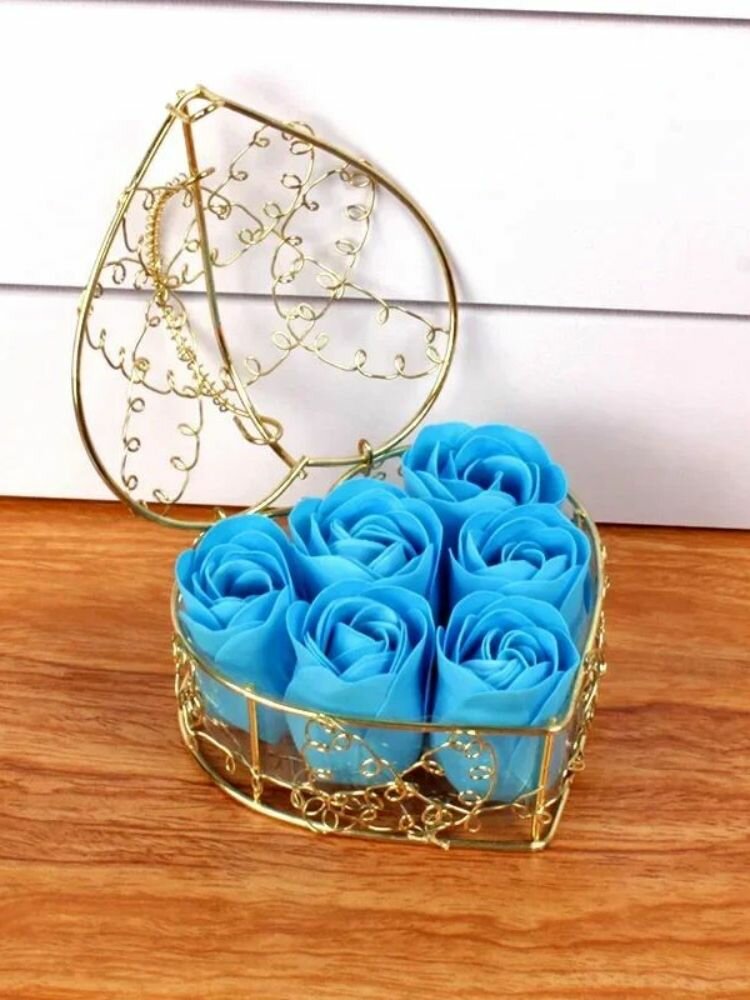 Букет из мыльных роз , розовые розы 6 шт, Цветы из мыла в подарок на день Рождения, маме, жене, дочке, любимой.