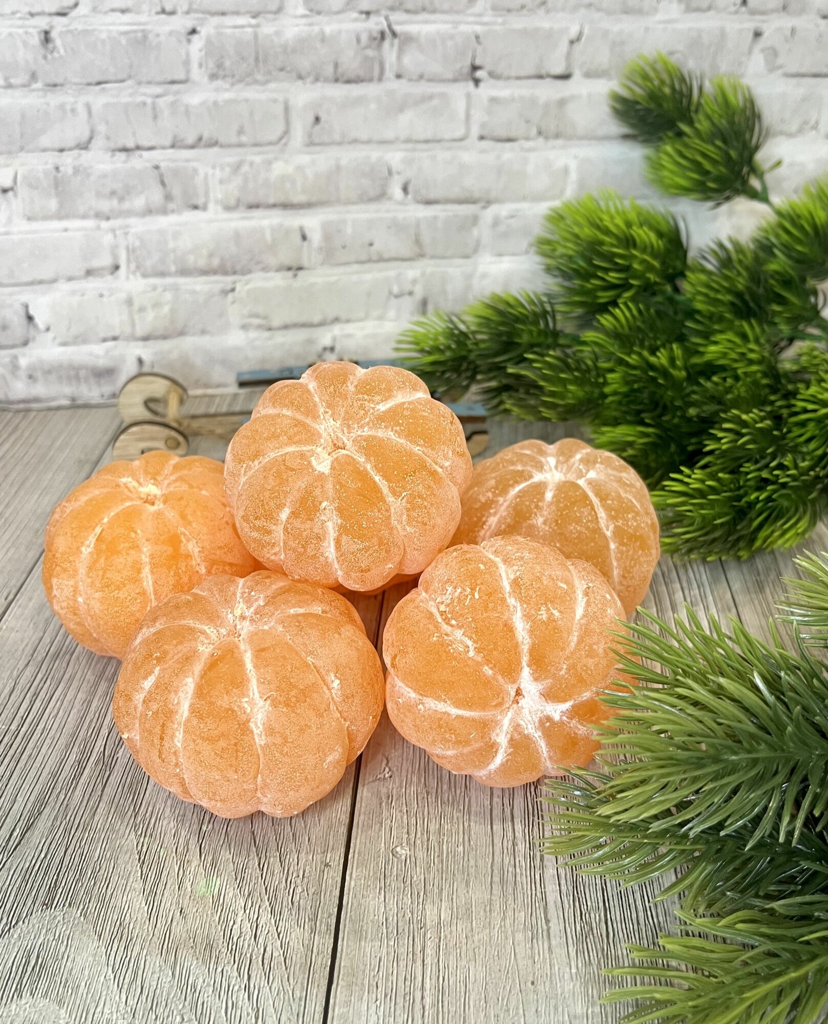 Набор из 5 Макси мандаринов из мыла/ мыло ручной работы