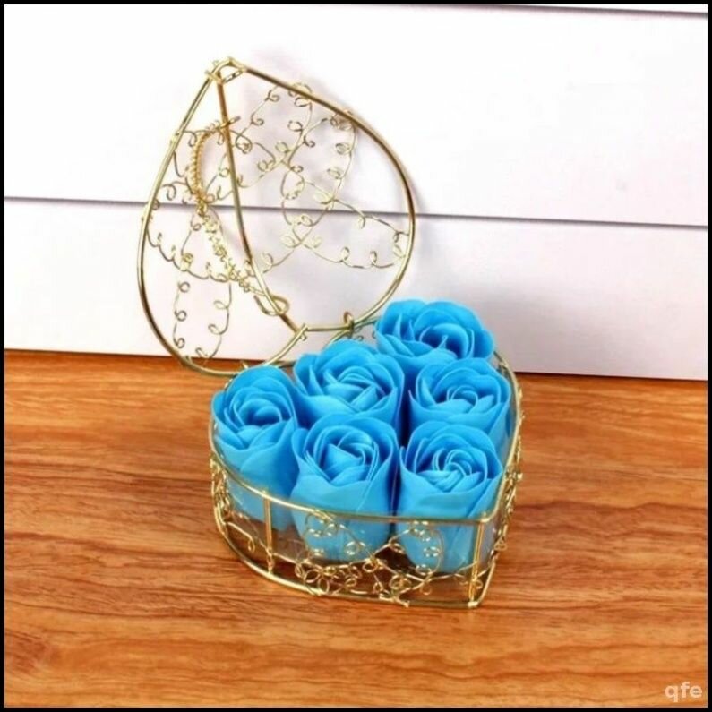 Букет из мыльных роз , розовые розы 6 шт, Цветы из мыла в подарок на день Рождения, маме, жене, дочке, любимой.