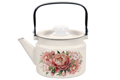 Чайник эмалированный 2л для плиты индукции, газовой, электрической, стеклокерамики, Лысьвенские эмали