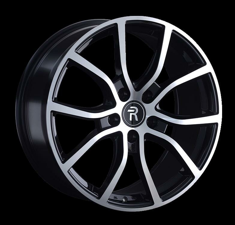 Диск автомобильный литой REPLAY PR27 20x9 5x130 et50 dia71.6 Чёрный глянцевый с полированной лицевой частью