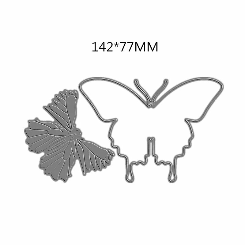 Горячие фольгированные трафареты «Крылья бабочки» и «Банты» для скрапбукинга Hot Foil and Die