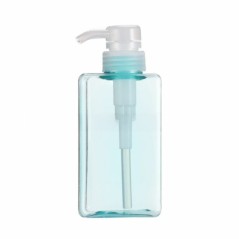 Прозрачная квадратная помповая бутылка для дезинфицирующего средства для рук, бутылка для дозатора геля для душа и шампуня