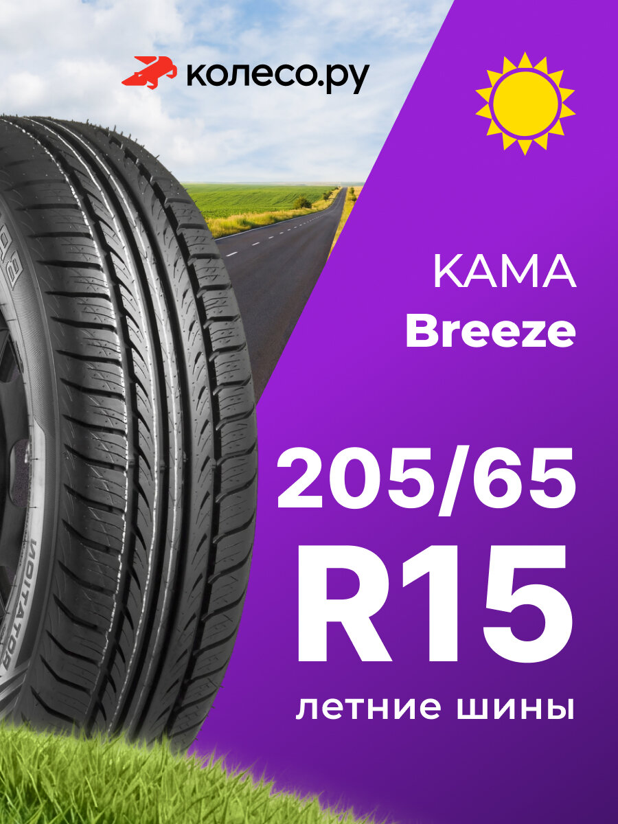 Шины летние КАМА BREEZE НК-132 205/65 R15 94T нешипованная летняя резина