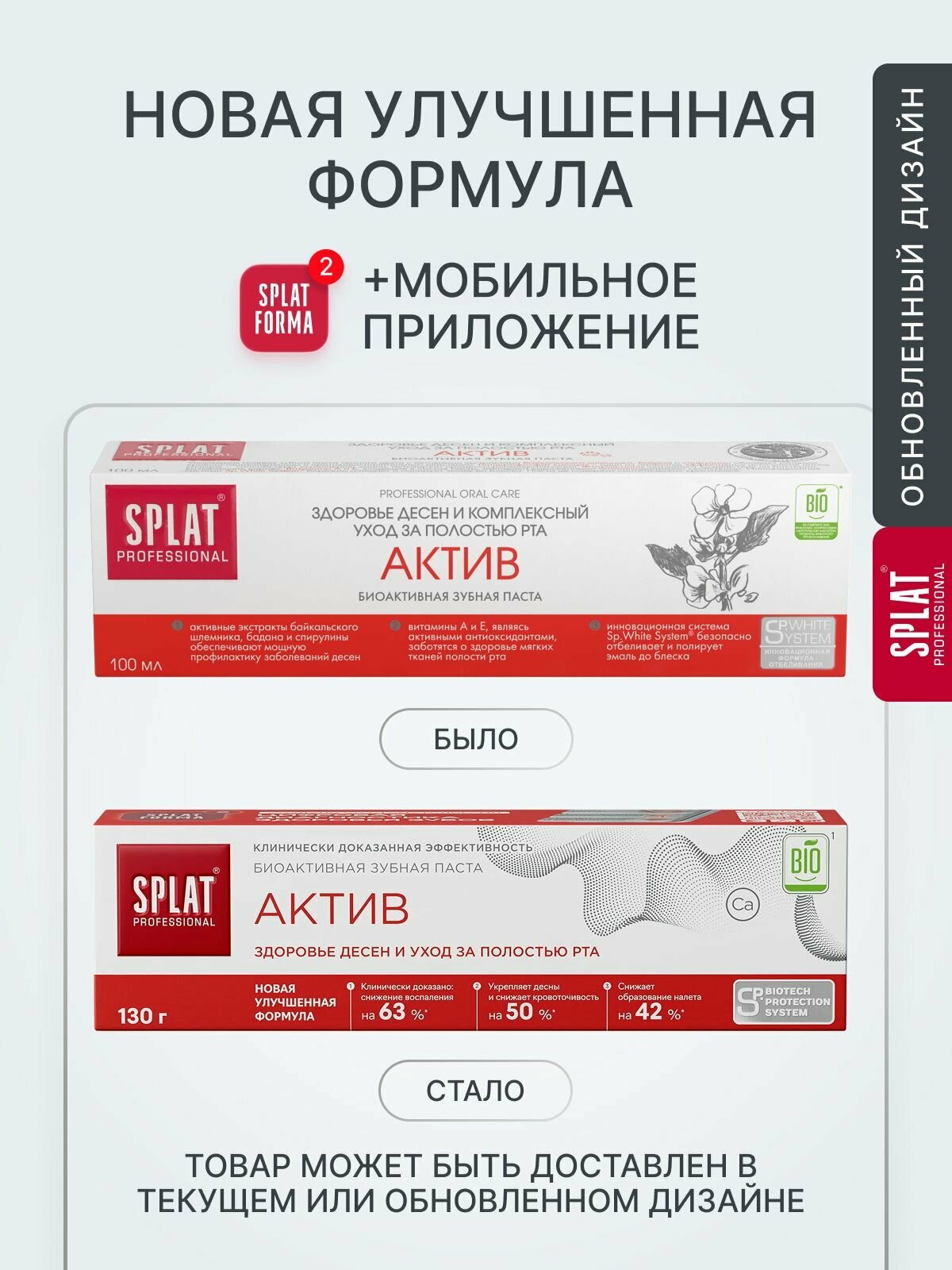Зубная паста SPLAT (сплат) Professional "актив" для здоровья зубов и десен, 130 г (100 мл)
