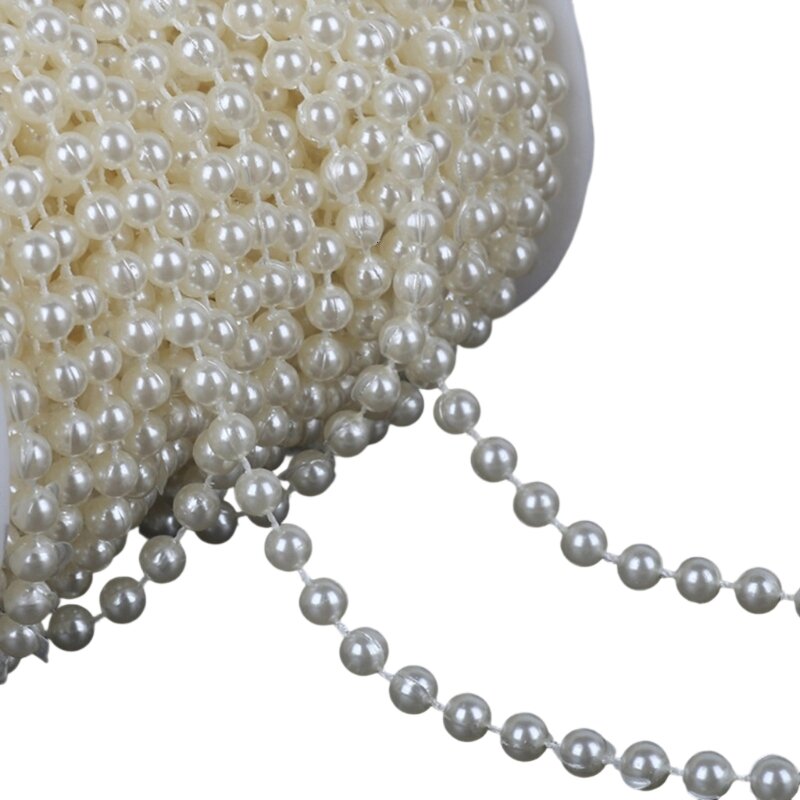 Imitation Pearls Beads Chain for Wedding Party Decoration Artificial Pearls Resin Beads for Art Craft and Jewelry Making